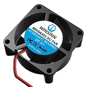 WINSINN DC 25mm Fan 5V 2510 Hydraulic Bearing Brushless Cooling 25mmx10mm 2PIN (Pack of 5Pcs)