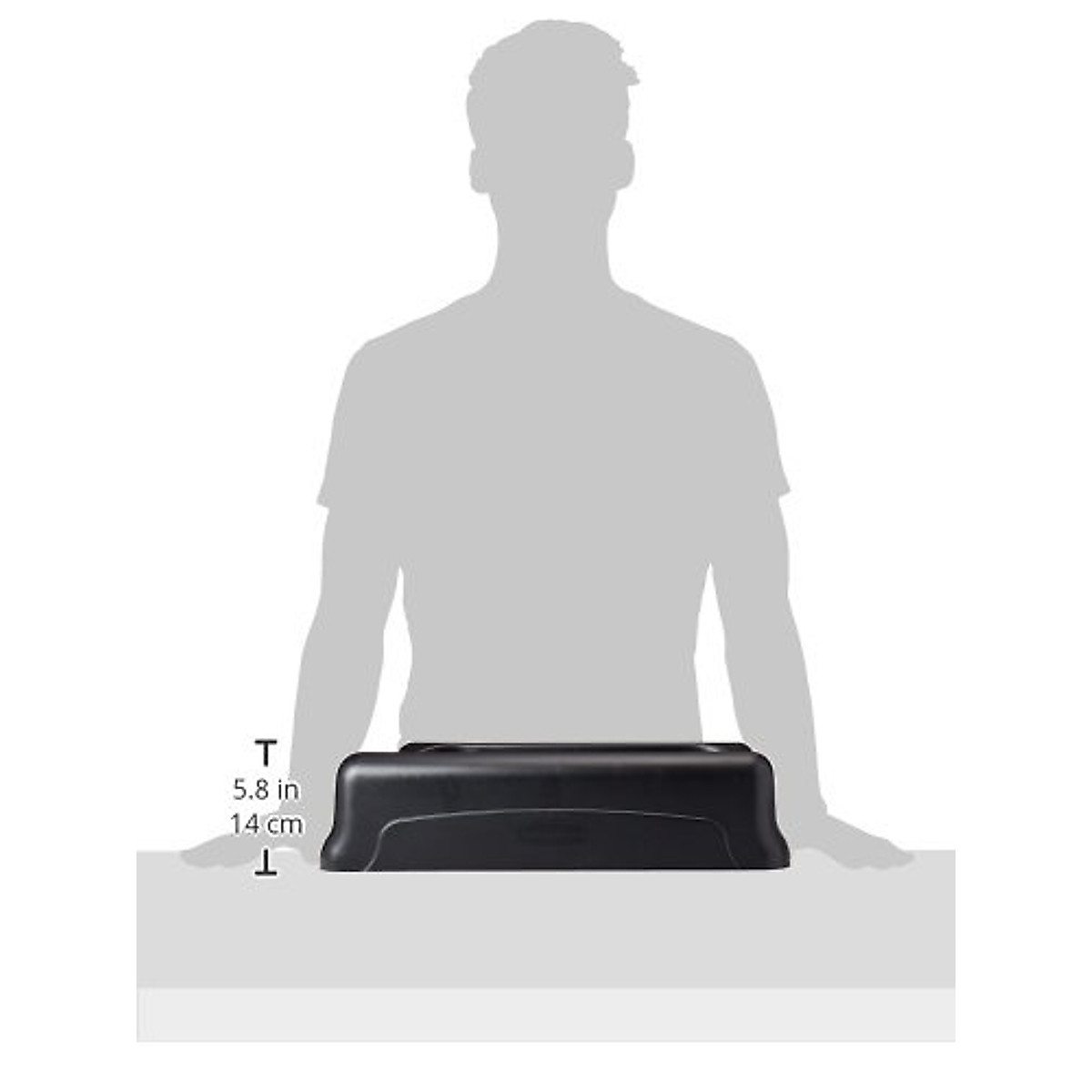 Rubbermaid Commercial Products Slim Jim Trash Can Swing Lid, Black, Plastic, Compatible with 23 Gallon Slim Jim Containers/Garbage Can