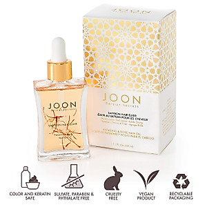 Joon Saffron Hair Elixir Pistachio + Rose Hair Oil, 1.11 Fl. Oz.