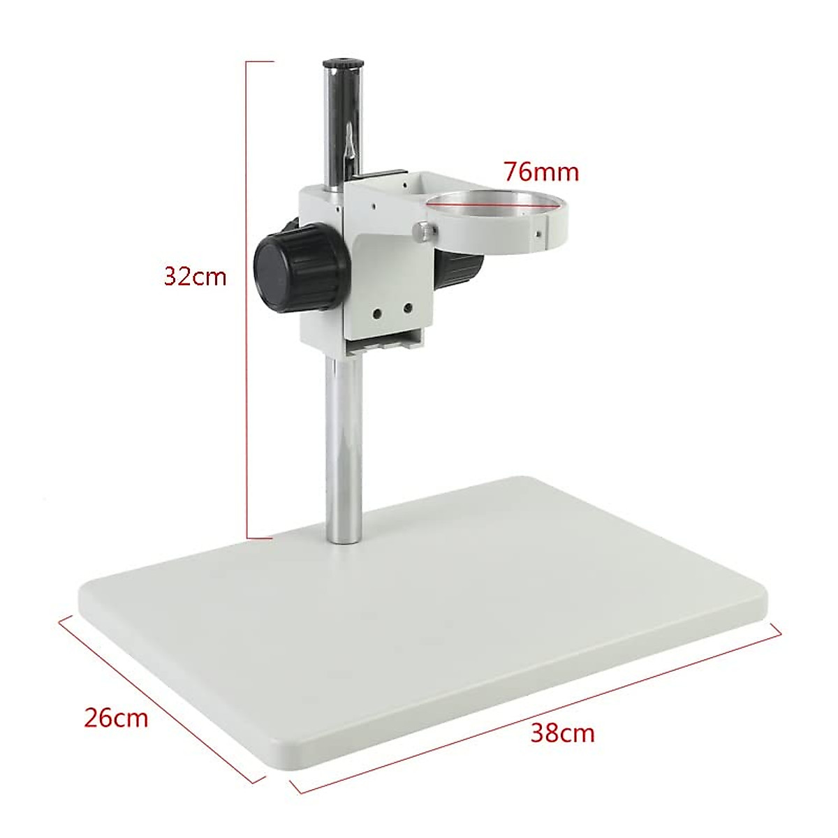WSJIE Industrial Binocular Trinocular Microscope Camera Stand Holder Arm Bracket 76mm Universal 360 Rotating Maintenance Workbench (Color : B, Size : 375 * 255MM)