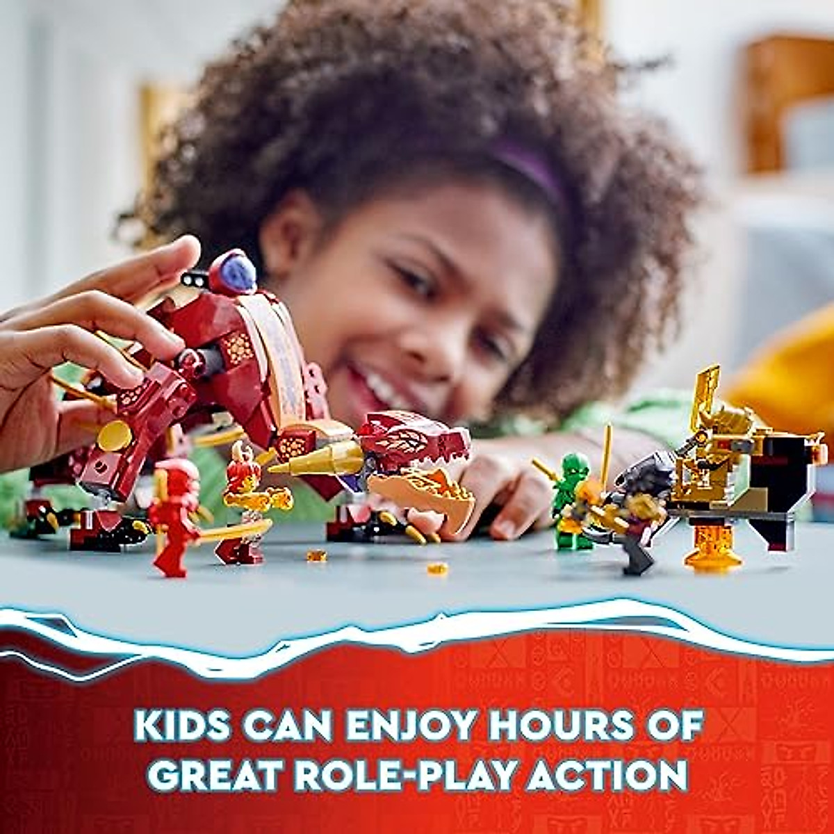 LEGO NINJAGO Heatwave Transforming Lava Dragon 71793 Building Toy Set, Features a Ninja Dragon, a Hovercraft Vehicle and 5 Minifigures, Lava Dragon Toy for Kids Ages 8+ Who Love Ninja Adventures