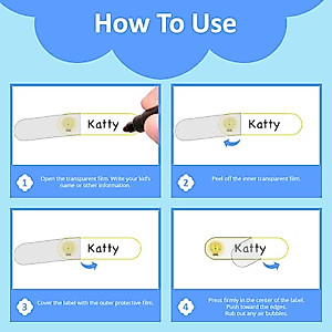 Daycare Baby Bottle Labels for Sippy Cups, Self-Laminating Waterproof,for Kid’s Personal Items, 96 Pc. Set, Peel and Stick Adhesives