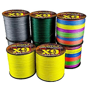 Round Line 9 Strands Braided PE Fishing Line 500M Strong Fishing Line Multifilament Durable Fishing Line Tool