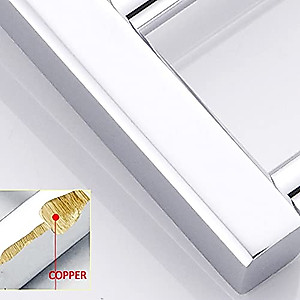 YDYFC Copper Bathroom Towel Rails Shelf, Wall Mounted 4-rods Storage Shelves, Kitchen Dish Cloths Hanger, 9 Sizes 30cm-80cm, Chrome (Size : 15.7inch(40cm))