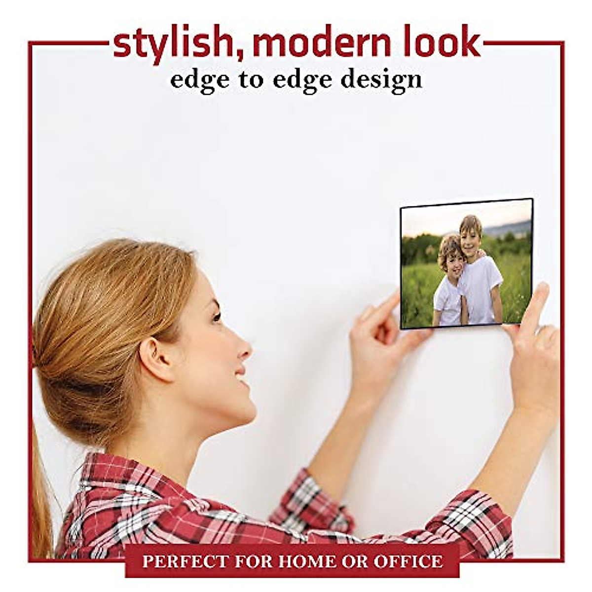 Mantello Front Loading Black Picture Frame - 4x6-Inch Photos -For Tabletop or Wall Decor - Artwork - 6 Pack