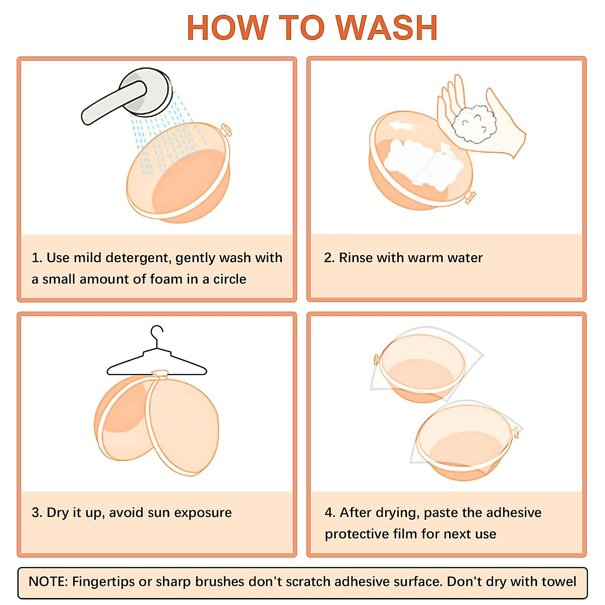 Albrta Sticky Bra, 2 Pairs Adhesive Bra, 2023 Upgrade Sticky Bras for Women Push Up, Invisible Sticky Boobs, Backless Strapless Bras for Women with Nipple Covers C