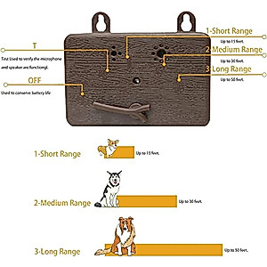 ZNFSZ Anti Barking Control Device,2023 New Ultrasonic Dog Bark Deterrent,Upgrade Mini Sonic Anti bark Repellent 50 FT Range,Ultrasound Silencer No Bark Training Control Device Security for Dogs