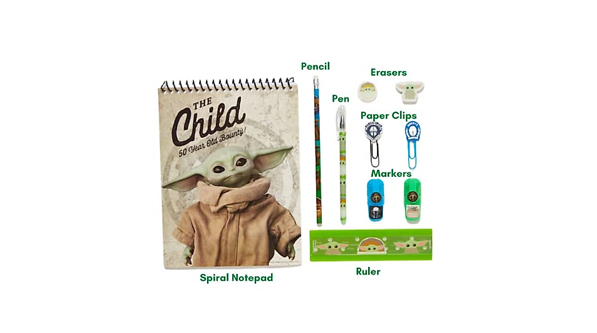 Star Wars Baby Yoda Backpack Set for Kids | Mandalorian School Bundle