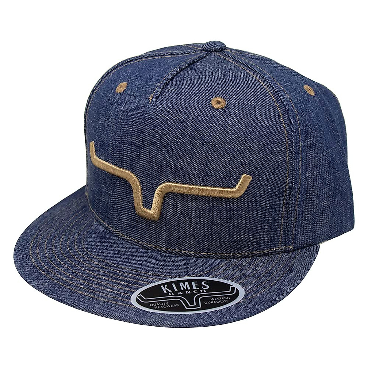 Kimes Ranch Unisex Weekly Tall 5-Panel Adjustable Snapback Hat Denim