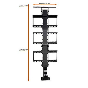 Touchstone Valueline Smart Motorized TV Lift-for 32-70" TVs-RF & Wired Remote-39 Height Travel-165lb Capacity-Height Memory-Flat Lid Mount-5yr Warranty-Alexa®/WiFi Enabled-30004