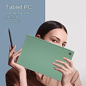fannay Tablet PC, 10.1 Inch 2-in-1 Tablet Fast Charge 8GB 256GB 8 Core CPU 100‑240V for Android 12 for Entertainment Clear Dual Speakers with Keyboard (US Plug)