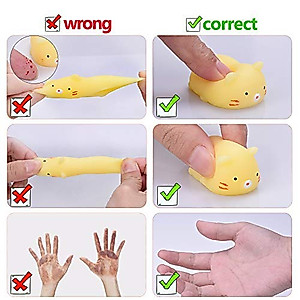 LEEHUR Squishies Squishy Toy 20pcs Party Favors for Kids Mochi Squishy Toy moji Kids Mini Kawaii squishies Mochi Stress Reliever Anxiety Toys Easter Basket Stuffers fillers Goodie Bag Stuffers