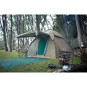 Alpha Kilo 4000 Canvas 6 Person Bow Tent, Camping Tent and Outfitter Tent with Waterproof and fire Retardant Ripstop Canvas.