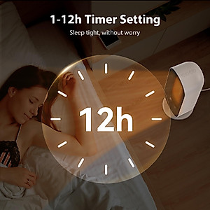 Electric Space Heater for Indoor Use – Ilake 90° Oscillating Space Heater with Remote & Thermostat, Digital Display,12H Timer, 1500W Energy Efficient, Small Space Heater for Office Home Basement Gift