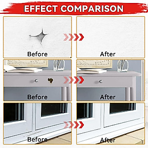 Fillable Touch Up Paint Pen Brush, 4 Pack User-Friendly Refillable Paint Pens, Multiple Applications Touch-Up Paint Brushes for Walls, Wood, Floor, Cabinets, Doors and Windows(8 Pcs Kit)