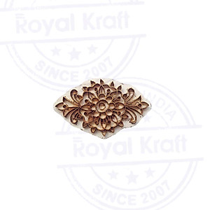 Popular Printing Block Brass Floral Pattern Wooden Clay Stamp BSCtag007