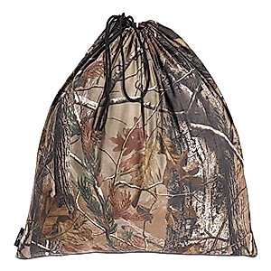 VISI-ONE Realtree All Purpose Camo Heavy Duty Large Laundry Bags 1 Pack 27" x 27" Inch Drawstring Travel Organizer Bag Hamper Basket Camp Home Dorm Tear Resistant Dirty Cloth Storage Camouflage
