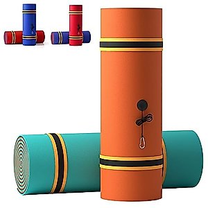 SOWKT 18 x 6 Feet Lily Pad Extra Large Floating Mat for Lake and Boating - Giant Floating Water Pad (Orange/Black/Green)