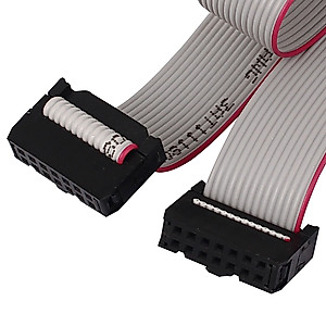 uxcell IDE Flat Ribbon Cable, Female to Female, 14-Pin, 2.54 Mm, 50 Cm, 2 Pieces