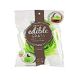 Edible Easter Basket Candy Grass Green Apple, Pack of 2