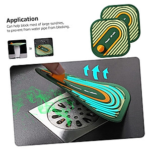 Veemoon 2pcs Floor Drain Cover Bathtub Silicone Blocker Sink Plug Drain Garbage Basket Hair Sink Tub Stopper Bathtub Drain Kitchen Drain Covers Shower Toilet Hair Accessories