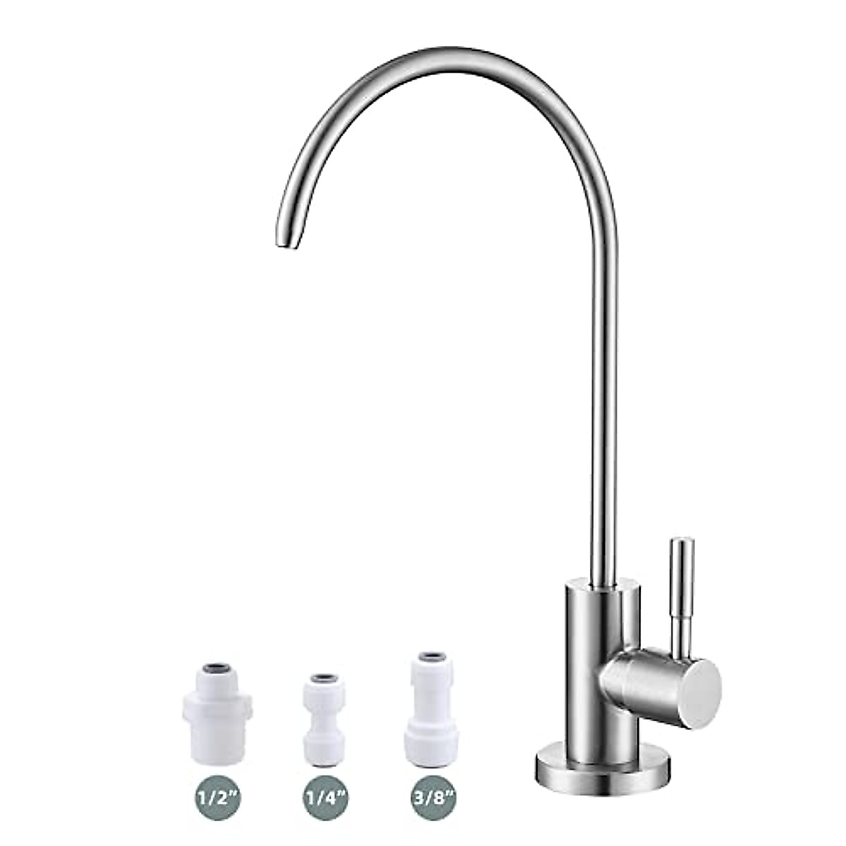 Drinking Water Faucet,Lead-Free Sink Water Filter Faucet,Reverse Osmosis Faucet for Kitchen Bar Sink,Brushed Nickel SUS304 Stainless Steel