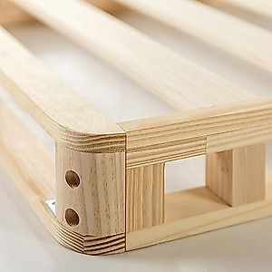 Zinus Edgar 4 Inch Wood Box Spring / Mattress Foundation / Sturdy Wood Structure / Low Profile / Easy Assembly, Queen