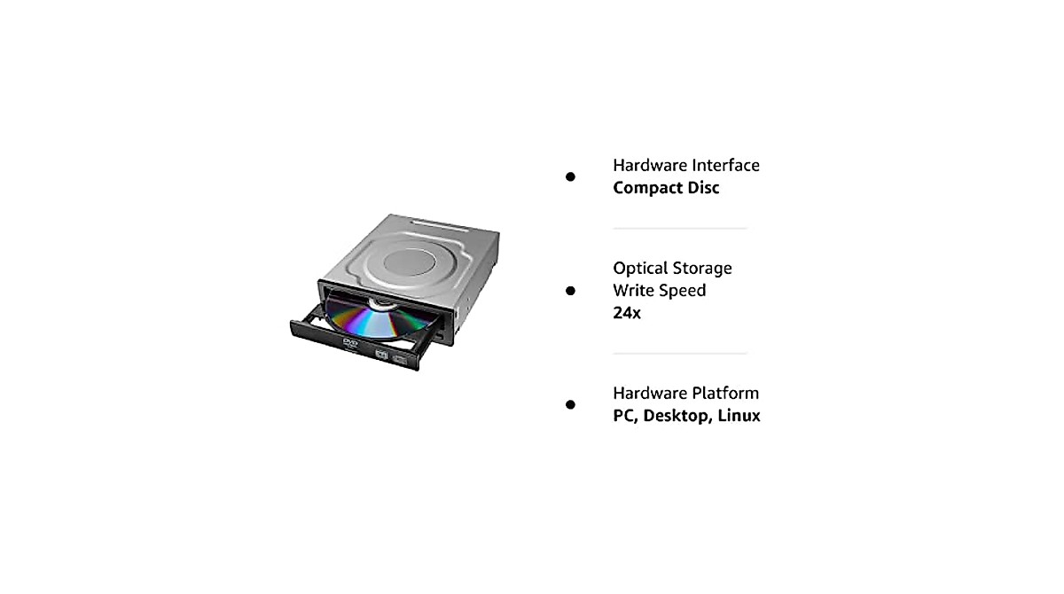 OSGEAR Internal DVD-RW Drive for PC - Fast 24x DVD, 56x CD