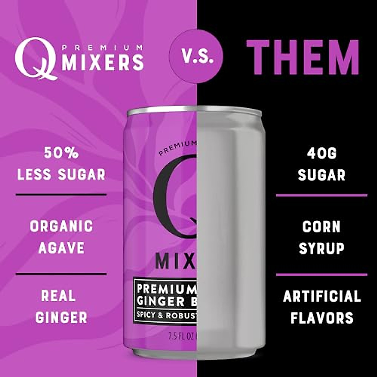 Q Mixers Premium Ginger Beer, 7.5 Fl oz (Pack of 24), Premium Cocktail and Mocktail Mixer Made with Real, Natural Ingredients (Packaging May Vary)