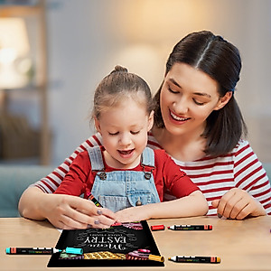 SILENART Chalk Markers for Chalkboard, Chalk Pens Fine Tips, Liquid Chalk Markers Erasable Neon Chalk Marker for Kids, Chalkboard Markers for Signs Labels Menu Board Window Glass - 12 Pack