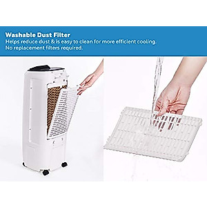 Honeywell 194 CFM Compact Spot Fan & Humidifier, Indoor Portable Evaporative Air Cooler, (White)