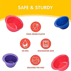 Curious Chef 3-Piece Prep Bowl Set for Kids, Dishwasher Safe, Made with BPA-Free Plastic, Real Cooking, and Baking Kitchen Tool