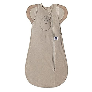 Nested Bean Zen One™ - Gently Weighted Swaddle for Babies 3-6M (13-18.5 Lbs) | Adapts for arms in/Out | Prevents startles | Aid Self-Soothing | 2-Way Zipper | Machine Washable | TOG 1.0