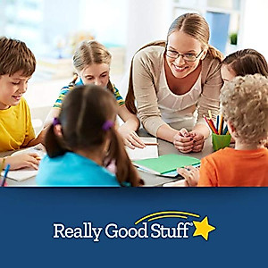 Really Good Stuff Standard Privacy Shields for Student Desks – Set of 12 - Matte - Study Carrel Reduces Distractions - Keep Eyes From Wandering During Tests , Red With School Supplies Pattern