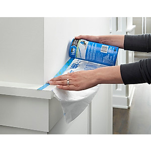ScotchBlue Pre-Taped Painter's Plastic with Dispenser, Prepares and Protects in One Easy Step, Multi-Surface Painter's Tape and Plastic for Indoor Use, 24 Inches x 30 Yards, 1 Roll