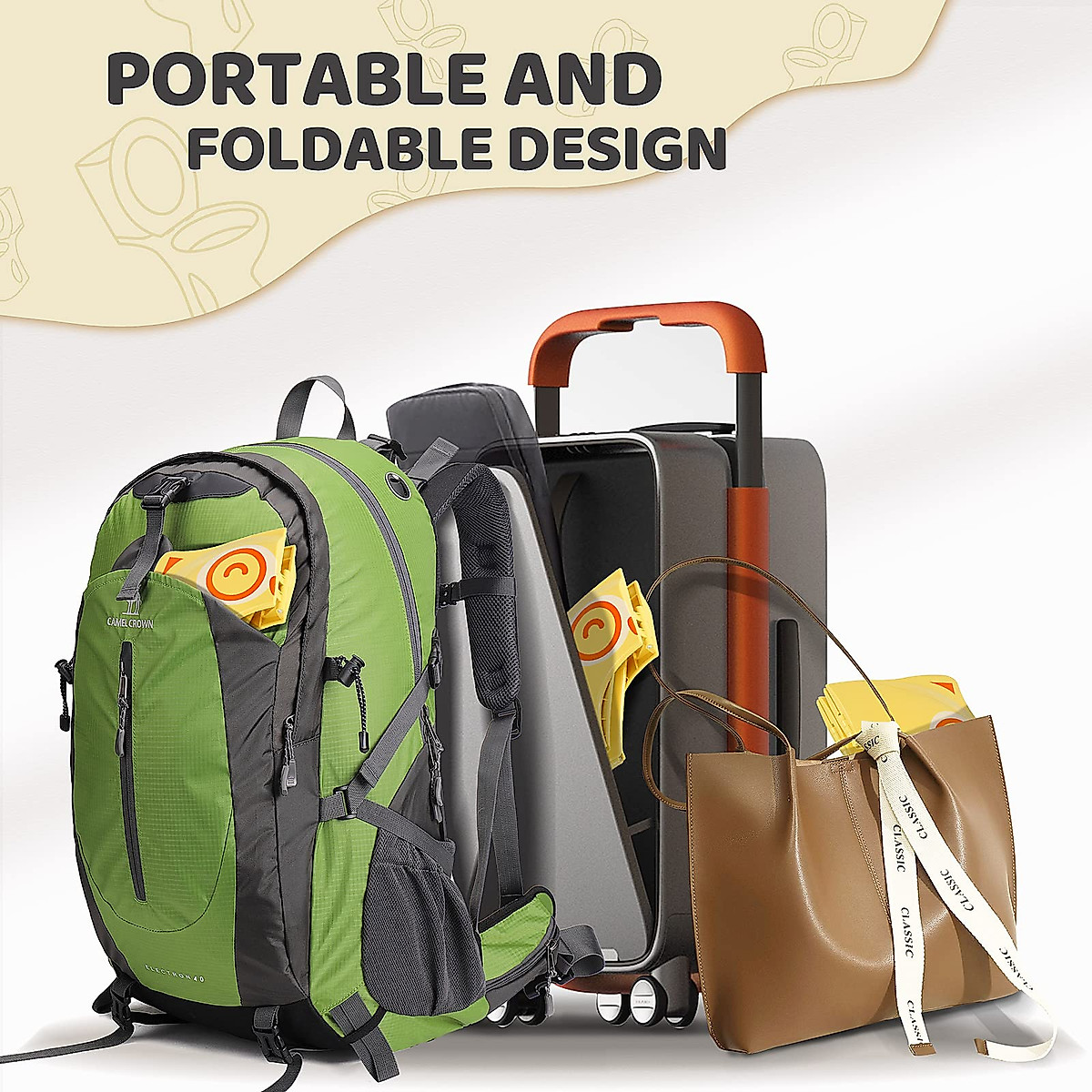 Gimars Upgrade Non-Slip Easily Removed Foldable Travel Potty Seat for Toddlers & Kids, 6 Large Non-slip Silicone Pad, Home Reusable Portable Toilet Seat Cover Fits Most Toilets, Free Carry Bag