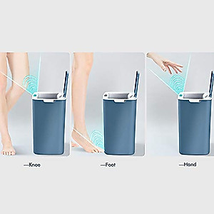 Garbage Can Waste bin Sensor Electronic USB Trash can Automatic Trash cans 14L Smart Induction Sensor Automatic Intelligent Waste Bins (Blue, USB Charger)
