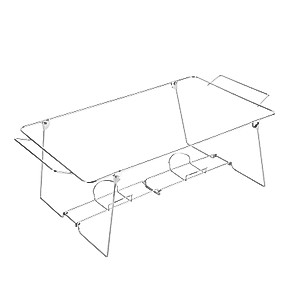 Leblett 12Pcs/Set Foldable Chafing Dish Wire Rack,Buffet Stand,For Serving Trays Rack,Stable Wire Rack,Catering Dish Frame