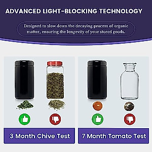 AFOKAR Airtight Storage Container 1 Oz (500mL), Air Tight Storage Container with Lid and Silicone Sealing Liner - Keep Goods Fresh for Months, Airtight Jar with UV Protection