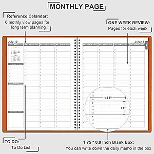 2021-2022 Weekly Appointment Book/Planner - 53 Weeks Daily Planner Organizer, 15-Minute Increments, Flexible Cover, Twin-Wire Binding, 8.5" x 10.85"