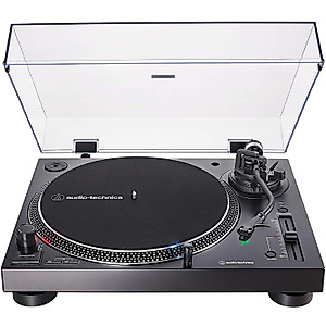 Audio Technica AT-LP120X-USB Direct-Drive Turntable Bundle with Kanto YU6 Powered Wireless Bluetooth Speakers - Black, Walnut
