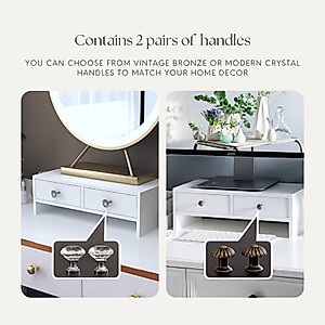 WELLAND Monitor Stand Riser with Drawers, Computer Monitor Stand, Desktop Organizer Stand for Laptop, PC, Office Supplies, White