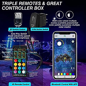 SUZCO 2PCS 2FT Heavy-Duty LED Chasings Spiral Whip Lights with IR&RF&APP, Pure White 6000K 138Leds Dancing Whip Light with Turn/Brake/Warning/Reverse Signal Fit for ATV UTV RZR Off-Road Truck Can-Am