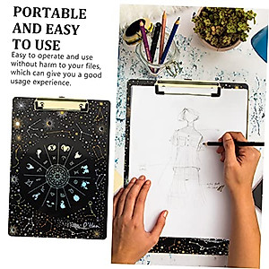 Ciieeo Plastic Folders 2pcs Convenient Document Profile Practical Holder Conference Nurse with Exam Paper Case Writing Storage Fashion Size Clipboard Portable Office Clip Pattern Plastic