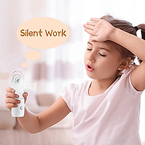 Favoriwere Handheld Mini Fan 3 in 1 Portable Face Fan 3 Speeds with Strong Wind USB Rechargeable for 30 Hours Working Personal Fan with Power Bank and Flashlight Suitable for Outdoor and Indoor White