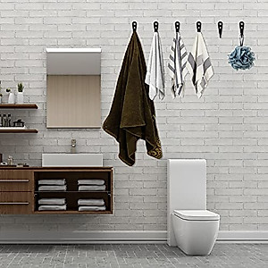 HUGSEE Wall Hooks, 6 Pack Coat Hooks Single Prong Hook Heavy Duty Zinc Alloy Metal Robe Hook for Hanging Coats, Towels, Scarf, Bag, Key, Cap, Cup, Hat, Indoor Outdoor Use