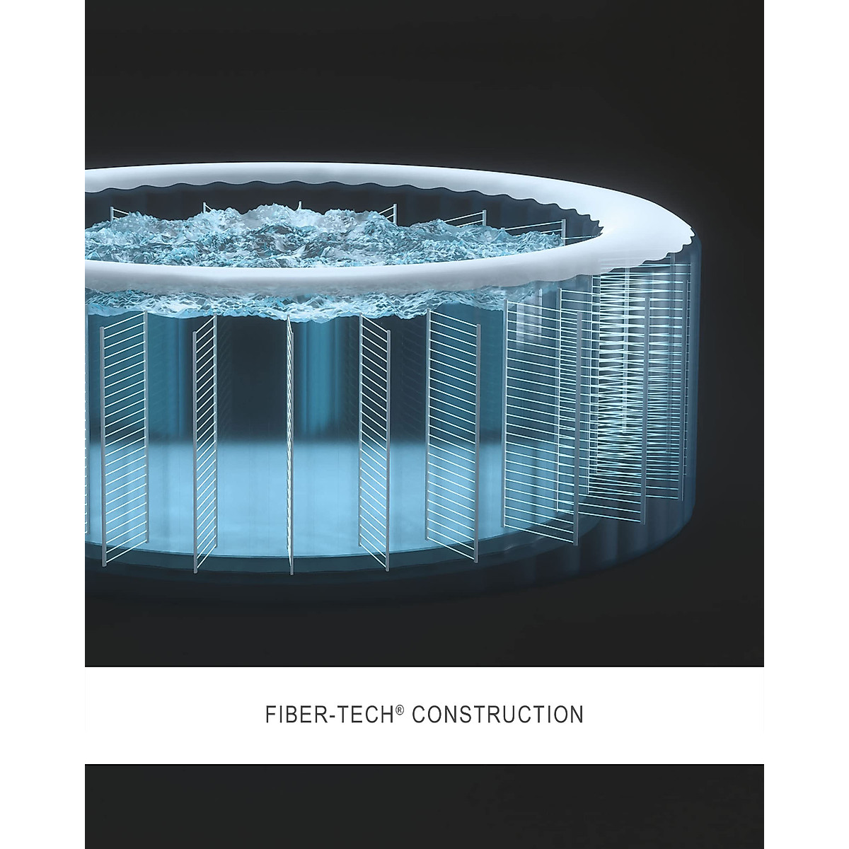 INTEX 28437EP PureSpa Bubble Deluxe Spa Set: Includes Energy Efficient Spa Cover – 140 Bubble Jets – Octagonal Design – 6 Person Capacity – 83" x 83" x 28"