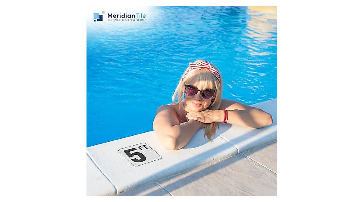 Aquatic Custom Tile 5FT Pool Depth Markers - Safety & Durable