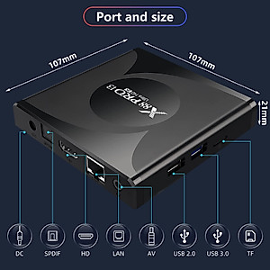 Android 13.0 TV Box, X88 PRO 13 Android Box 2GB RAM +16GB ROM Quad Core 64bit,Supporting BT5.0 2.4G /5G Dual-Band WIFI6 Enternet 8K Android TV Box 2023