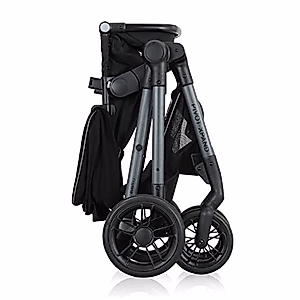Evenflo Pivot Xpand Modular Travel System with LiteMax Infant Car Seat with Anti-Rebound Bar (Ayrshire Black)